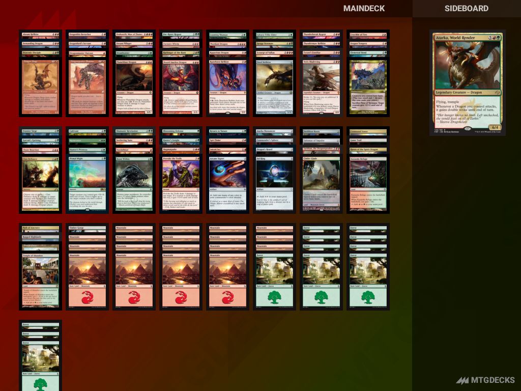 Commander Draconic Destruction deck by pwrtreker • MTG DECKS