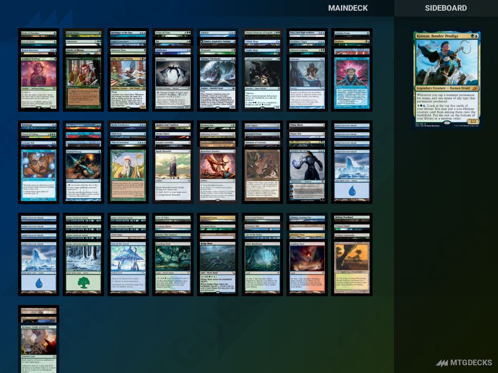 Duel-Commander Kinnan, Bonder Prodigy deck by Fan Yang • MTG DECKS