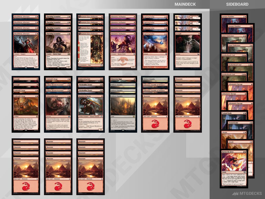 Standard Mono Red deck by Nagata Akira • MTG DECKS