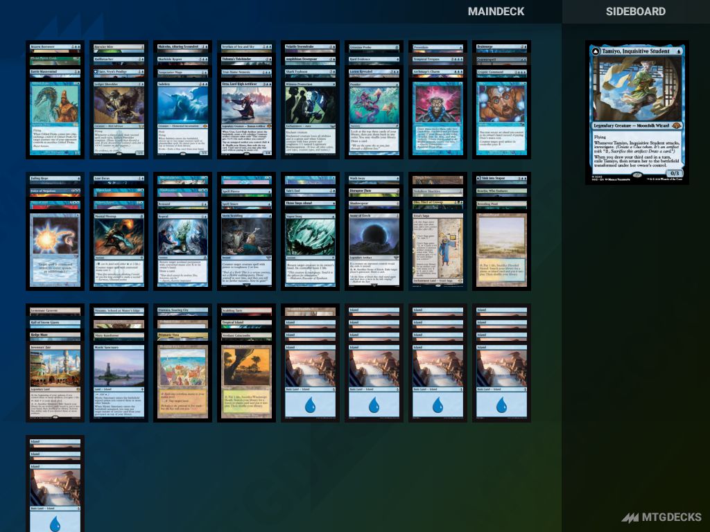 Duel-Commander Tamiyo, Inquisitive Student deck by Julio Bejarano • MTG ...