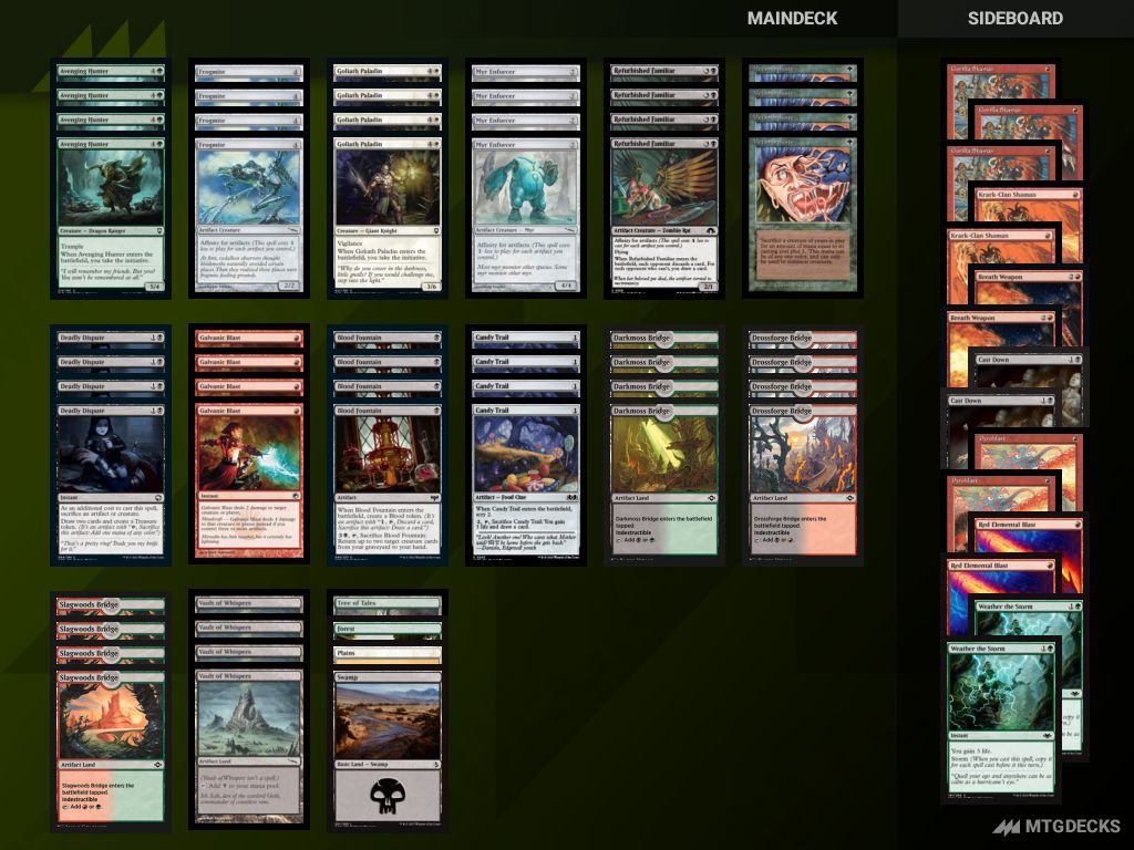 MTG Pauper 4 Color Affinity top decks • MTG DECKS