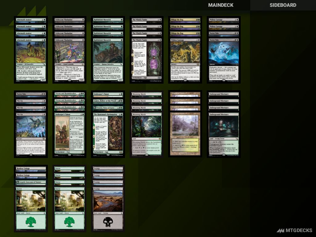 Arena Standard Golgari Vinelasher deck by McFluffy • MTG DECKS