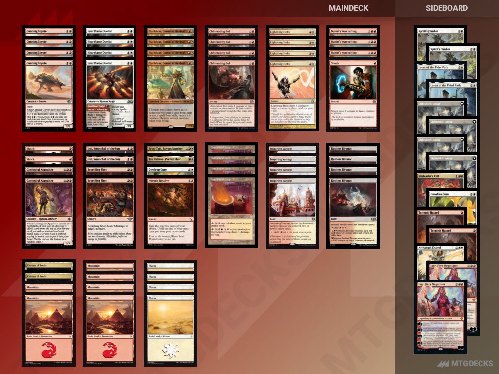 Standard Boros Pia deck by manalacaio • MTG DECKS