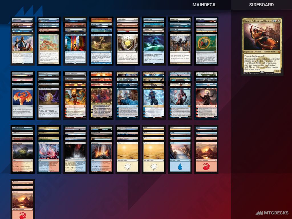 Commander Narset, Enlightened Master deck by Randy Mestiola • MTG DECKS