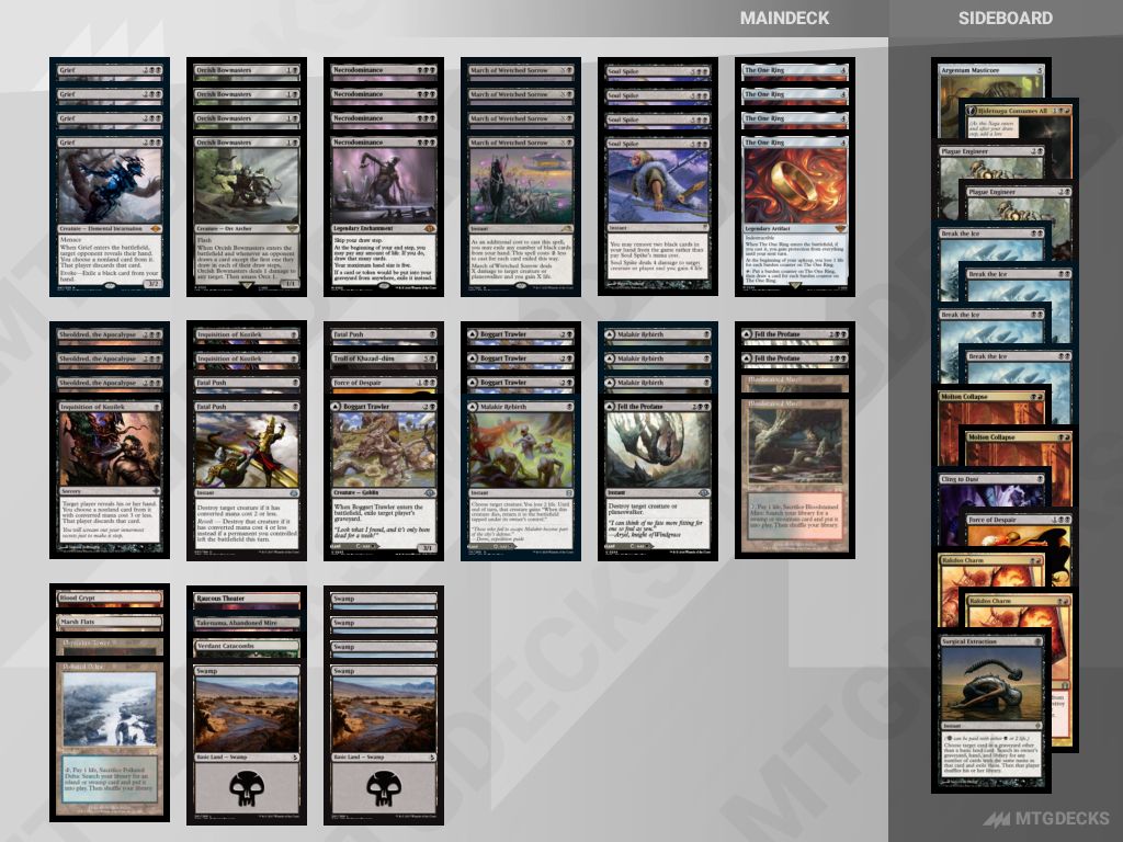 Modern Mono Black deck by Satou Mutsuki • MTG DECKS