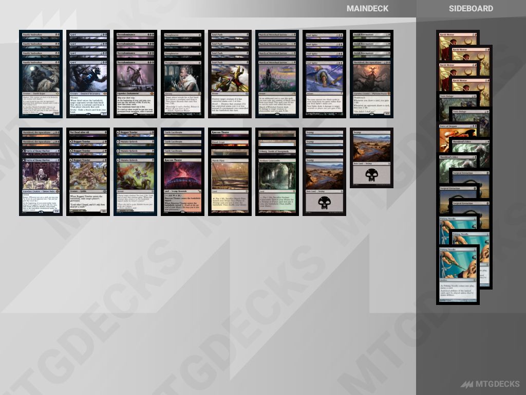 Modern Mono Black deck by Urata Takuro • MTG DECKS