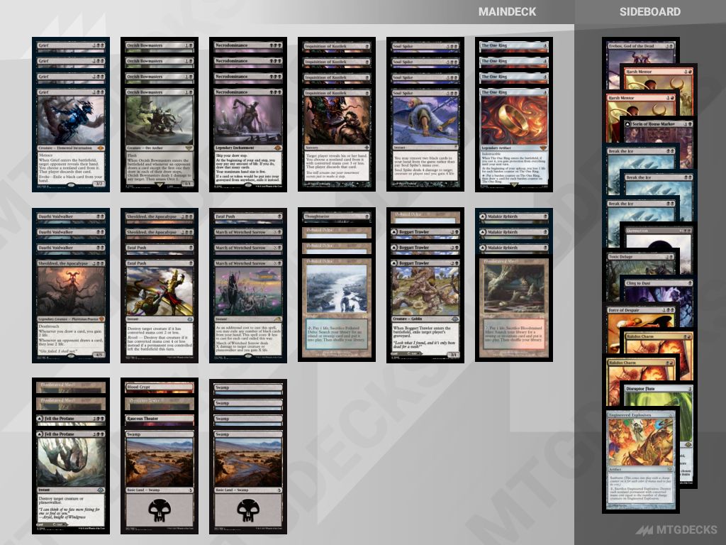 Modern Mono Black deck by Nakano Atsushi • MTG DECKS