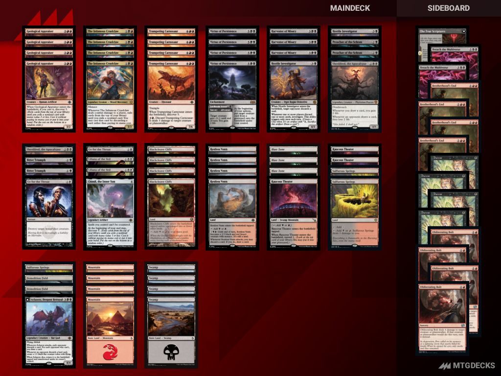 Standard Rakdos Cruelclaw deck by choccy_milk • MTG DECKS