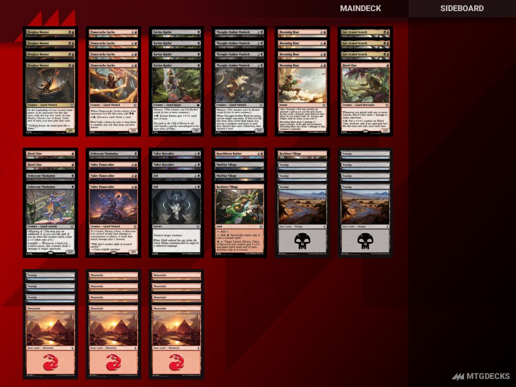 Arena Standard Rakdos Lizards deck by Maffi • MTG DECKS