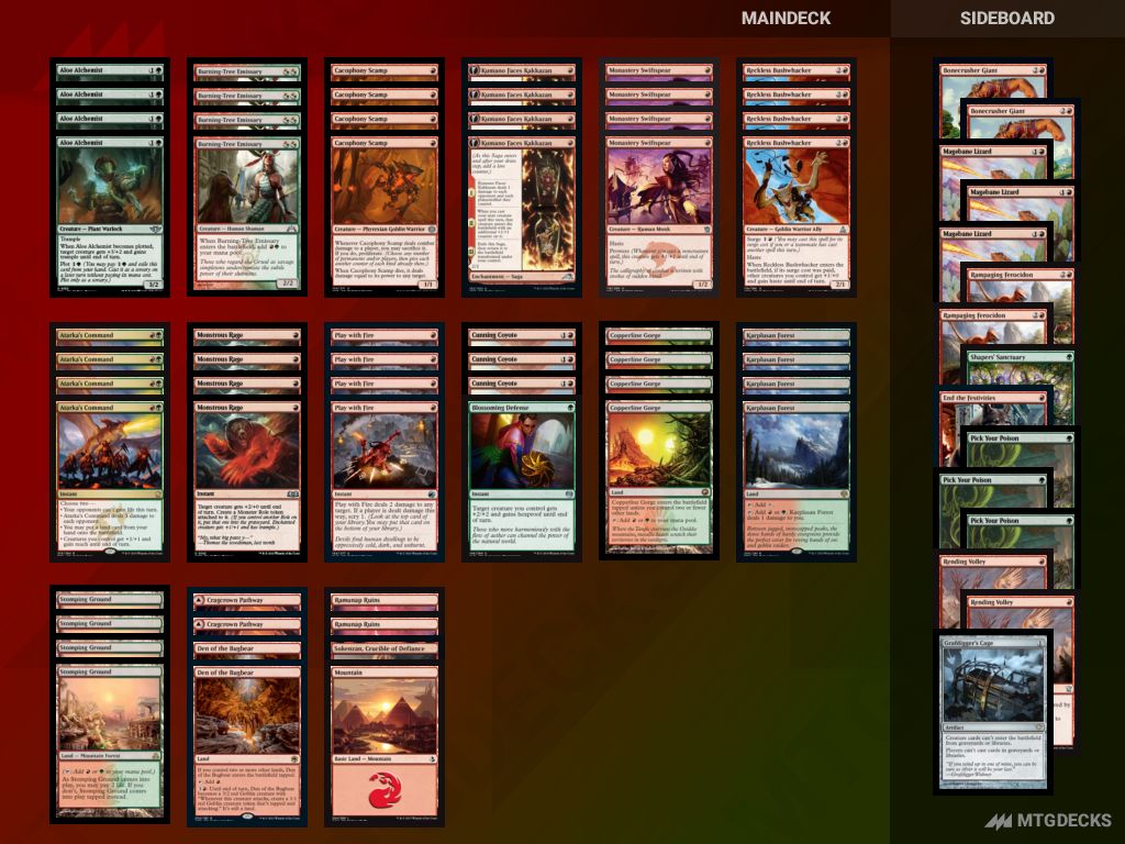 Pioneer Atarka Red deck by Sarlanga • MTG DECKS