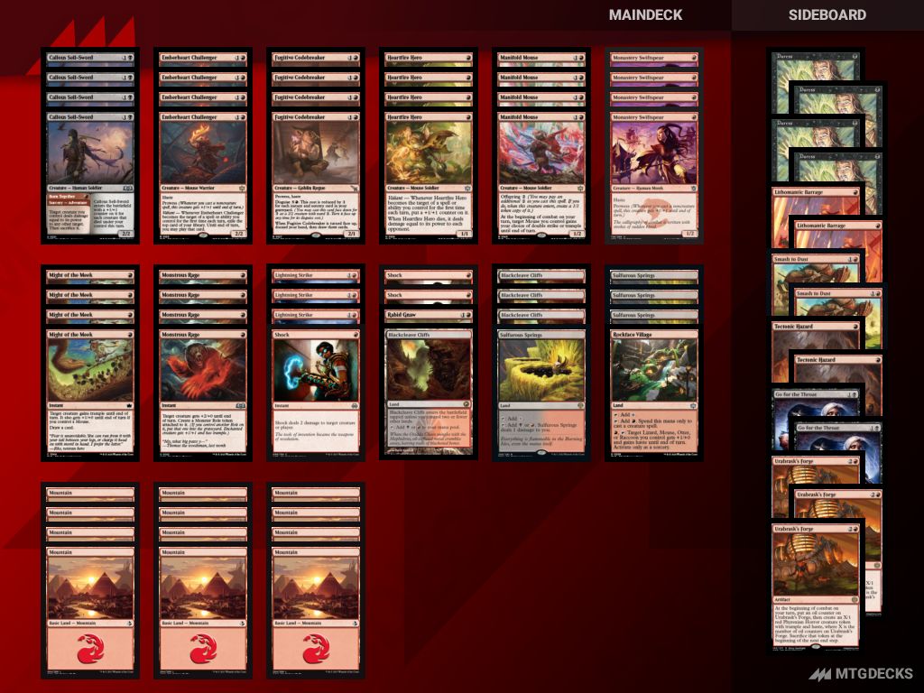 Standard Red Deck Wins deck by MysticMastermind • MTG DECKS