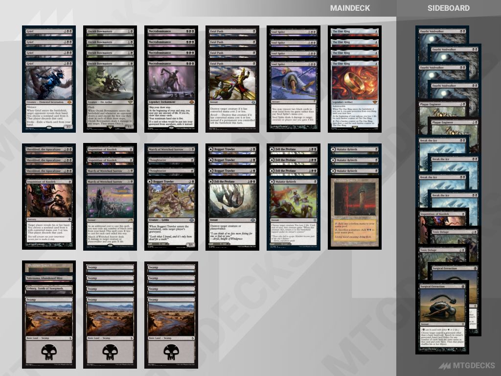 Modern Mono Black deck by 井上 真尚 • MTG DECKS