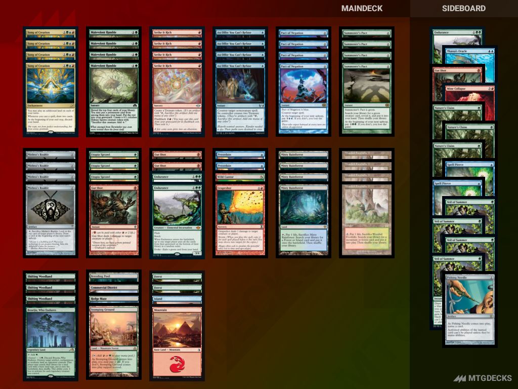 Modern Temur Song deck by ScreenwriterNY • MTG DECKS