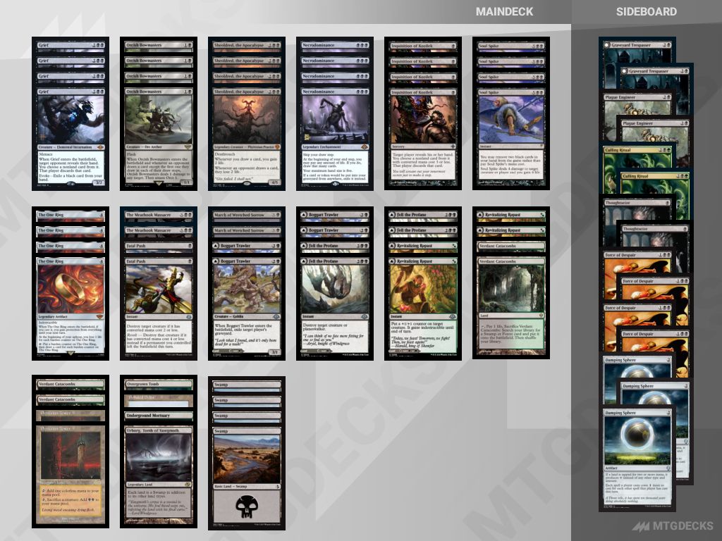 Modern Mono Black Necrodominance deck by KarnaTTN • MTG DECKS