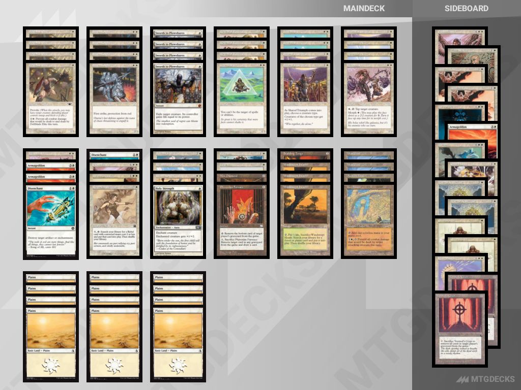 Premodern Mono-White Aggro deck by Potatog • MTG DECKS