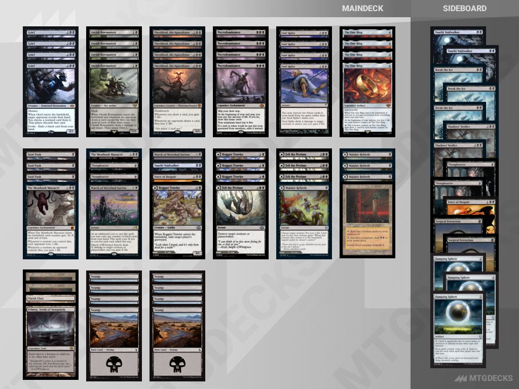 Modern Mono Black deck by Sannabe Shunsuke • MTG DECKS