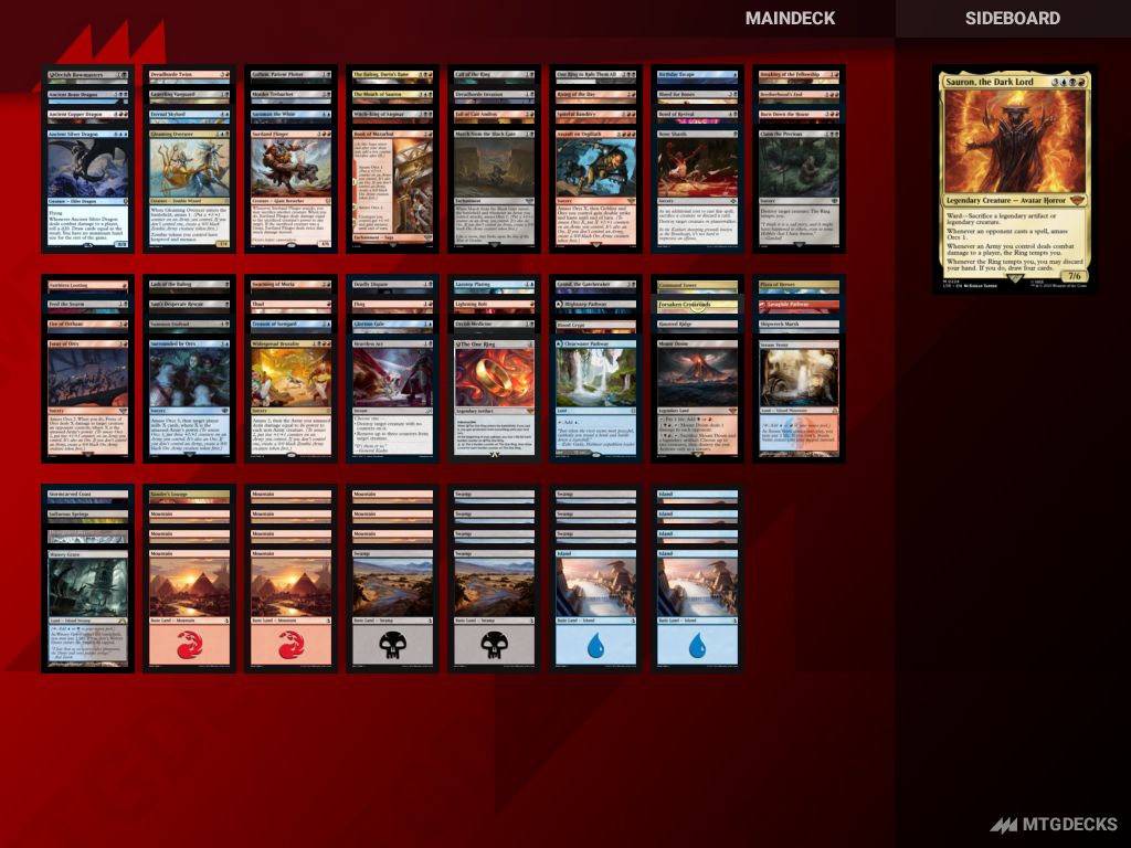 Historic-Brawl Sauron (Brawl) deck by vibratile • MTG DECKS