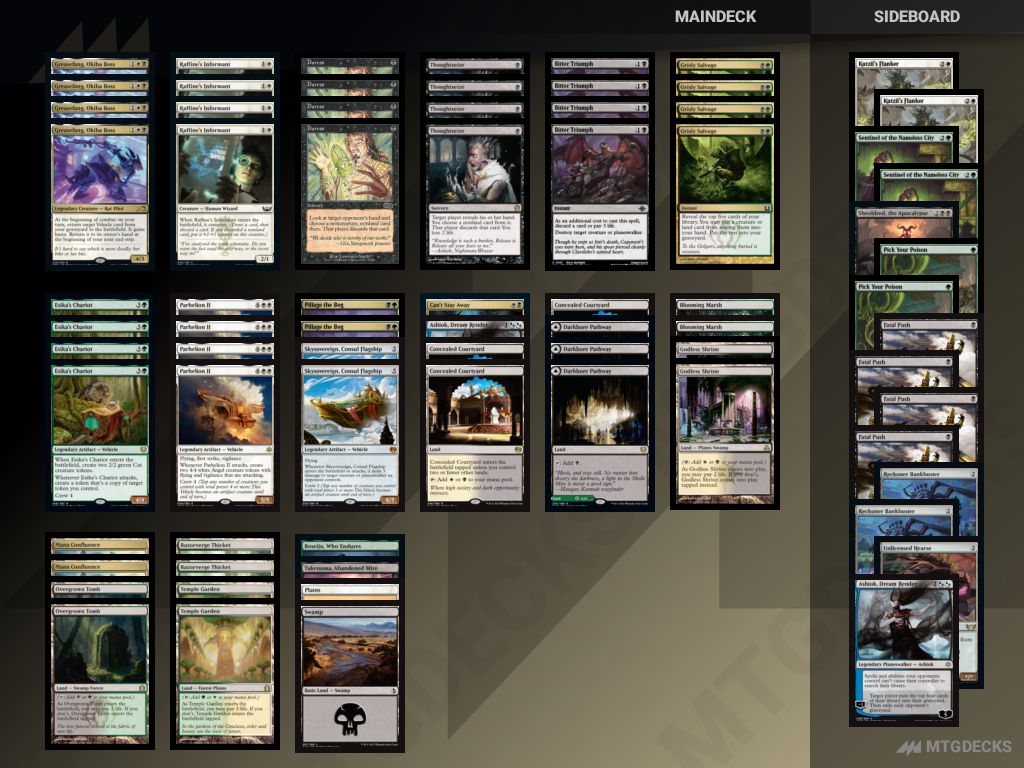 Arena Explorer Abzan Greasefang deck by ニコル 益若 • MTG DECKS
