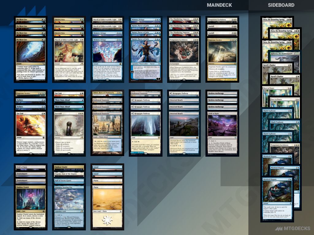 Pioneer Azorius Control deck by senior_shak • MTG DECKS