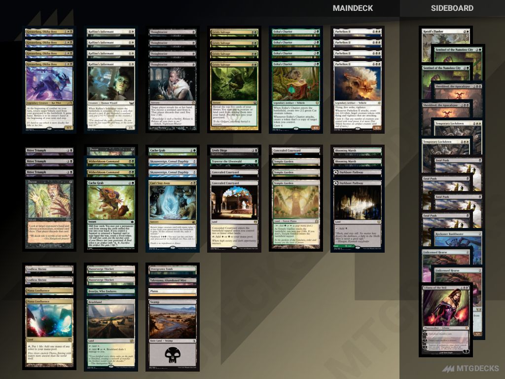 Pioneer Abzan Greasefang deck by sanggulee00 • MTG DECKS
