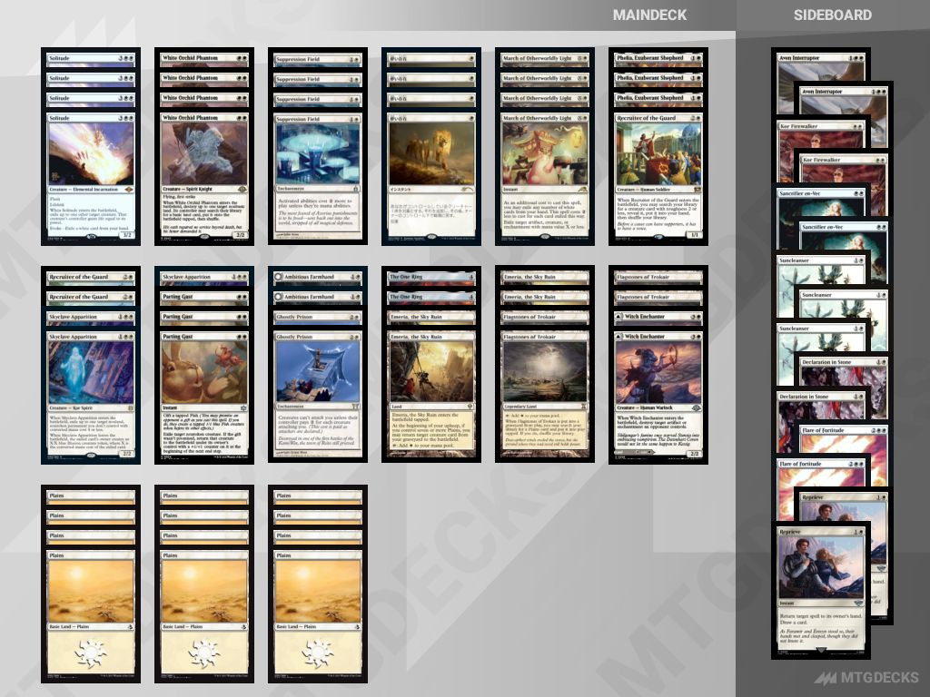 Modern Mono-White Control deck by Shuangsheng Wang • MTG DECKS