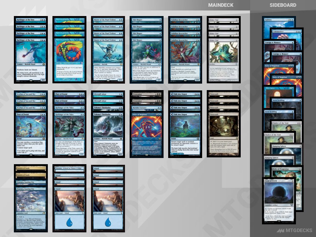 Modern Mono-Blue Merfolk deck by GraB12 • MTG DECKS