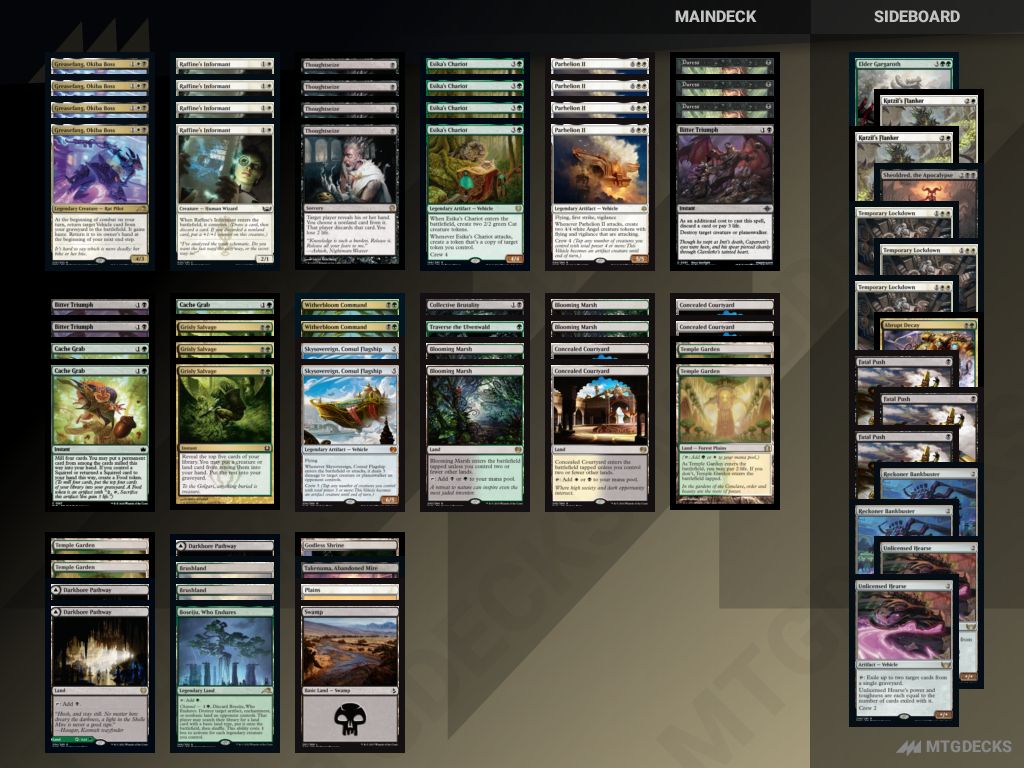Pioneer Abzan Greasefang deck by Lucaszadra0 • MTG DECKS