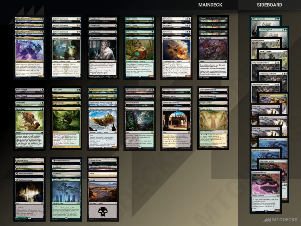 Pioneer Abzan Greasefang deck by rushi_00 • MTG DECKS