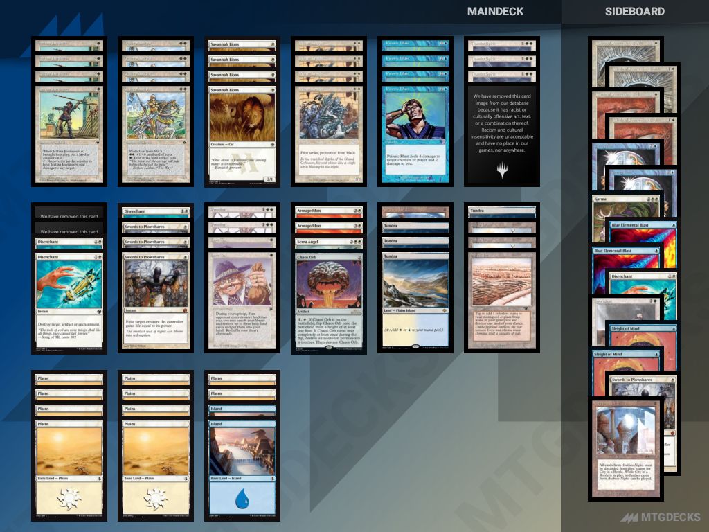 MTG Old-school White Weenie top decks • MTG DECKS
