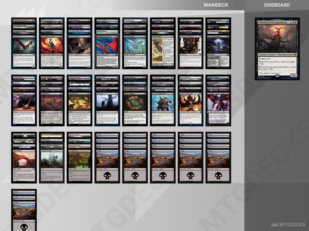 Historic-Brawl Sheoldred, the Apocalypse deck by Worldscribe • MTG DECKS