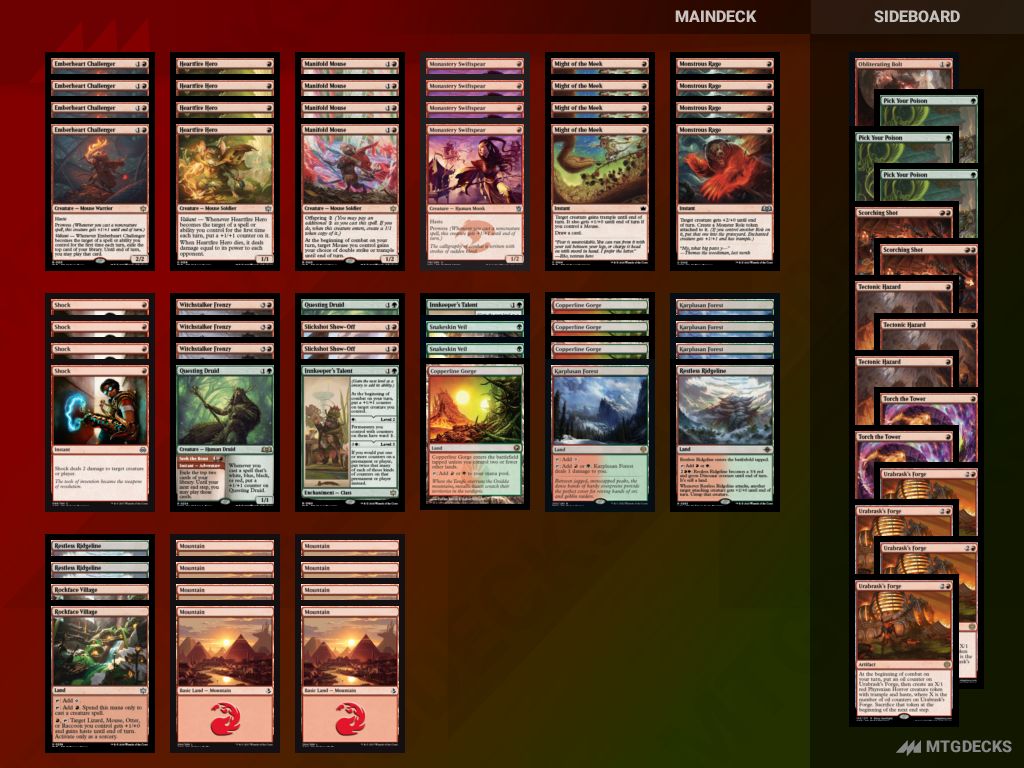 Standard RG Aggro deck by Sakamoto Kazuma • MTG DECKS
