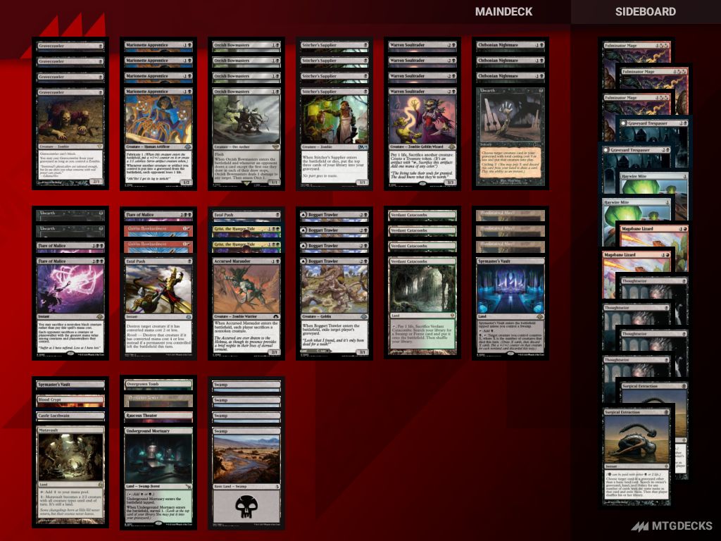 Modern Zombie deck by Yamamura Toshiki • MTG DECKS