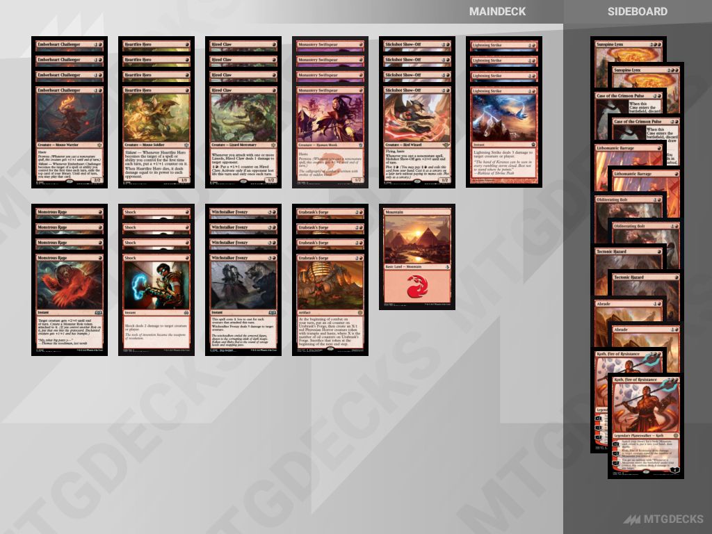 Standard Mono Red deck by ヤマカワ コウエイ • MTG DECKS
