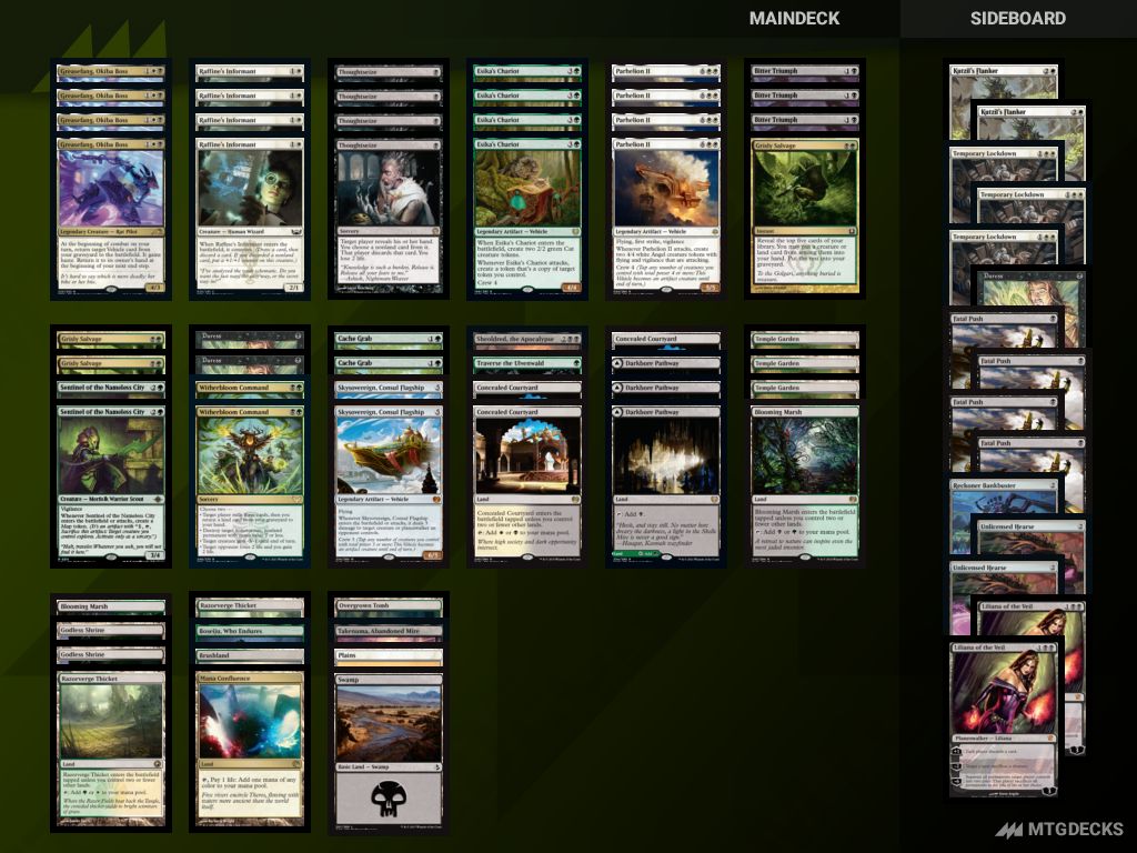 Pioneer Abzan Greasefang deck by matarratas007 • MTG DECKS
