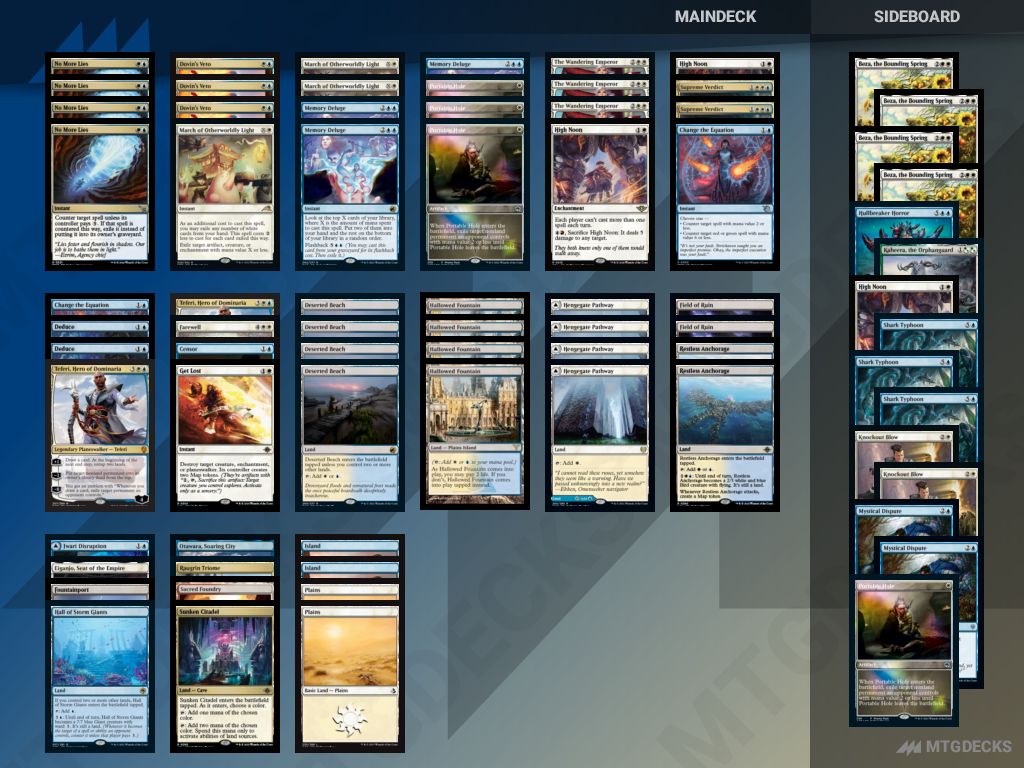 Pioneer Azorius Control deck by Xwhale • MTG DECKS