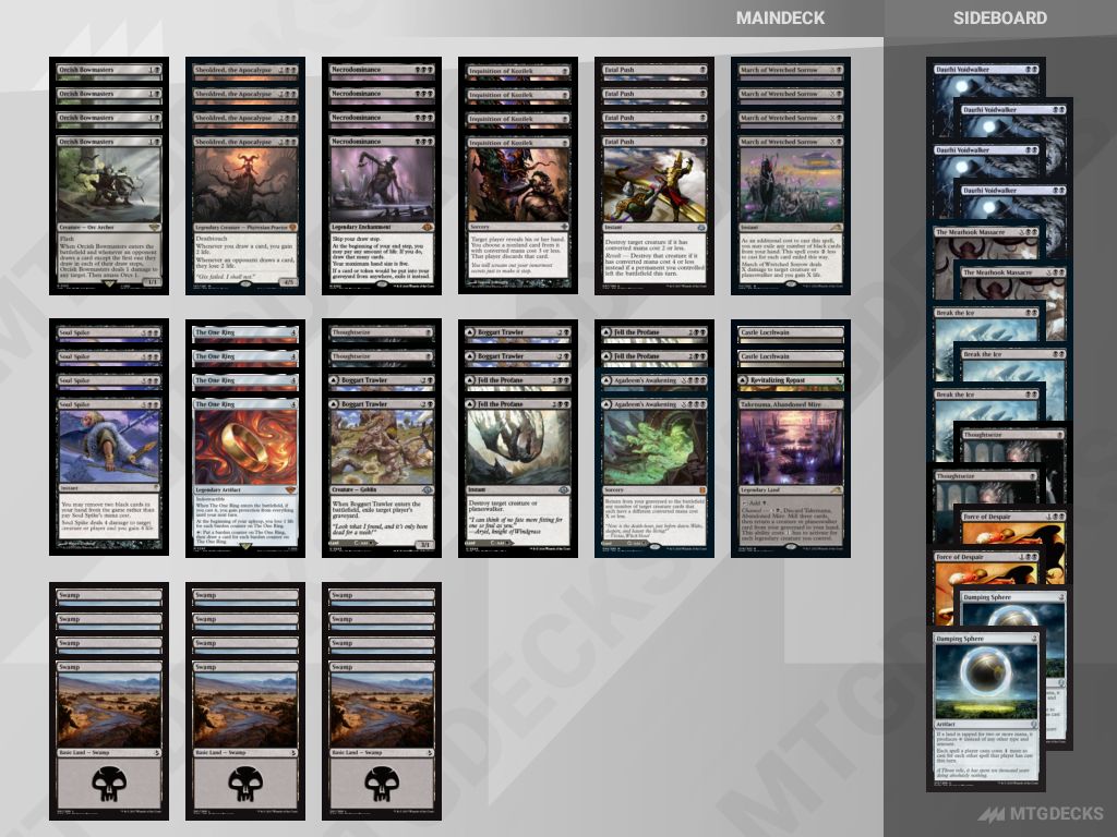 Modern Mono Black deck by kimura tamon • MTG DECKS