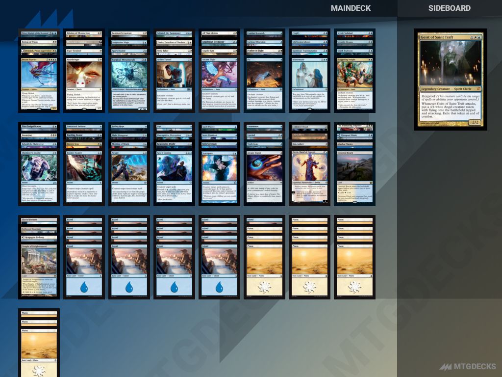 Historic-Brawl Saint Traft deck by Kryptos • MTG DECKS