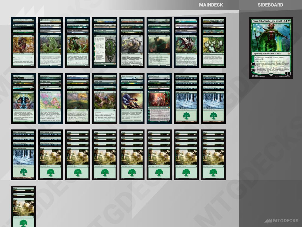 Historic-Brawl Nissa, Who Shakes the World deck by MTGA-Assistant-Meta ...