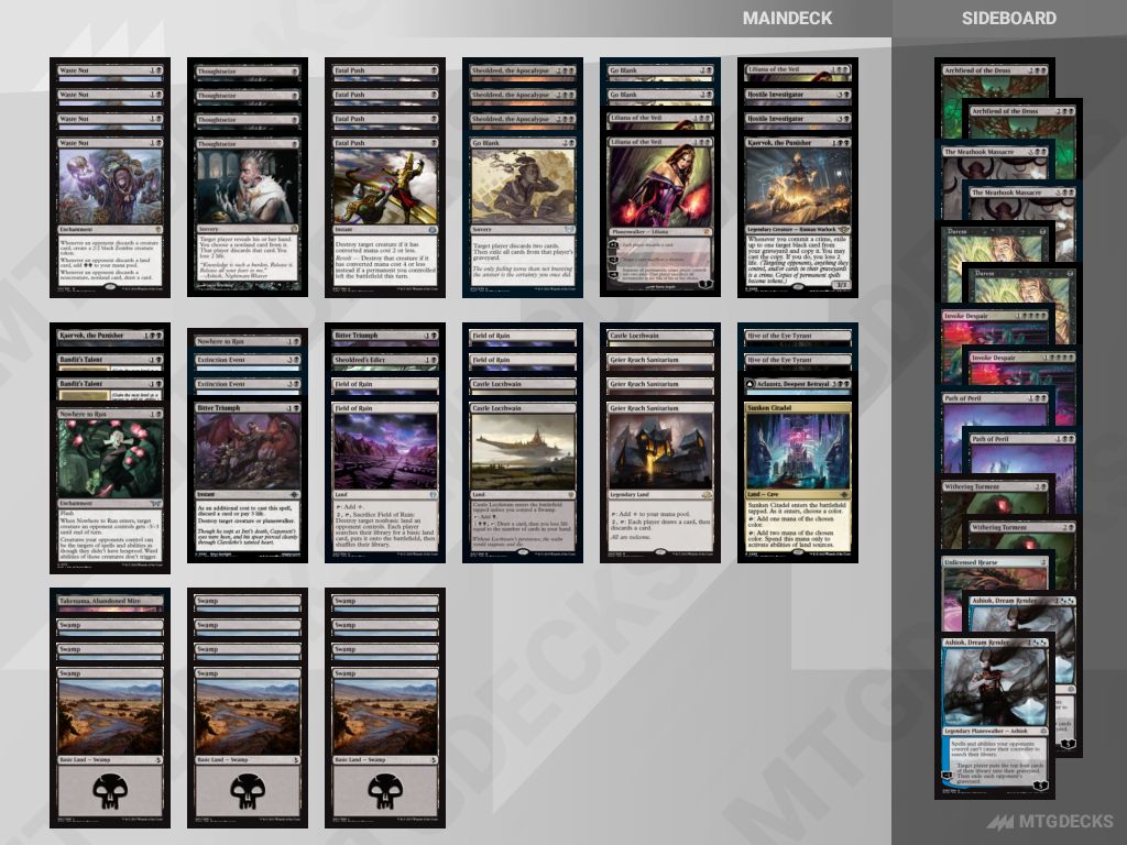 Arena Explorer Mono Black Discard deck by Numbskull • MTG DECKS