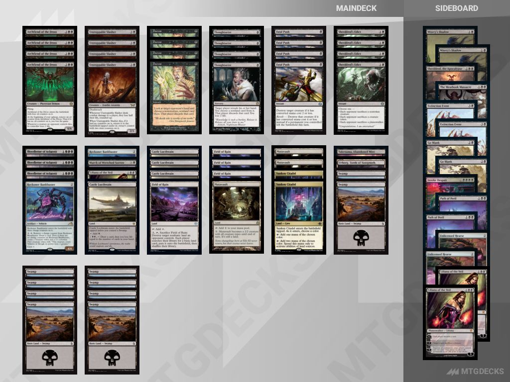 Pioneer Mono Black deck by death_grips • MTG DECKS