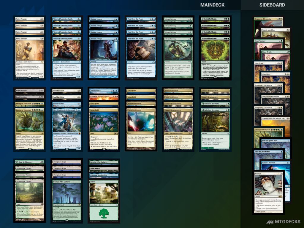 Pioneer Lotus Field Combo deck by Gavin Meagher • MTG DECKS