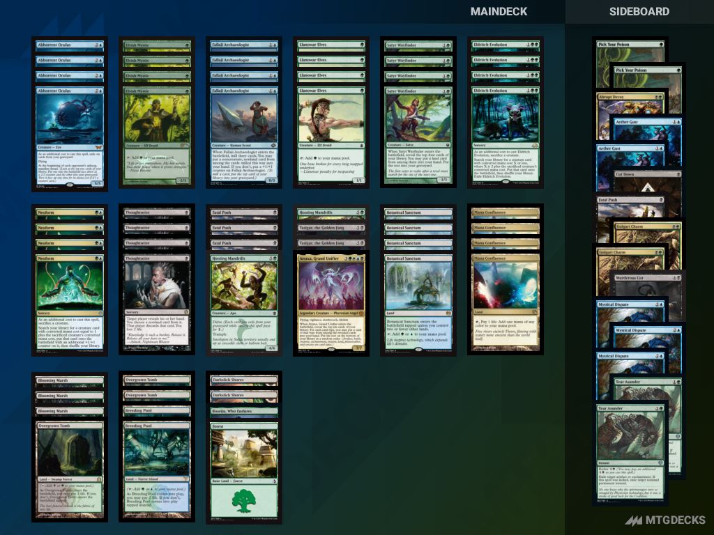 Pioneer Oculus Neoform deck by Scott Milbourne • MTG DECKS