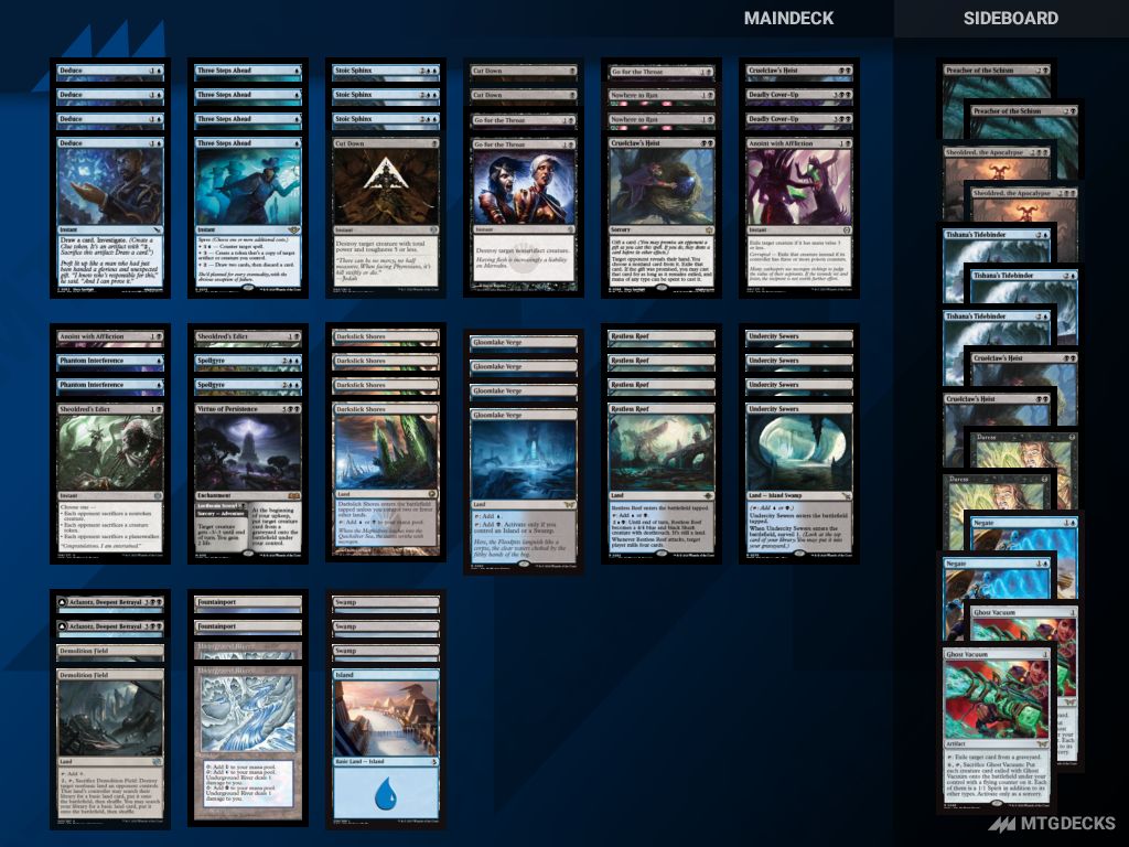 Standard Dimir Control deck by Fuyutaso • MTG DECKS