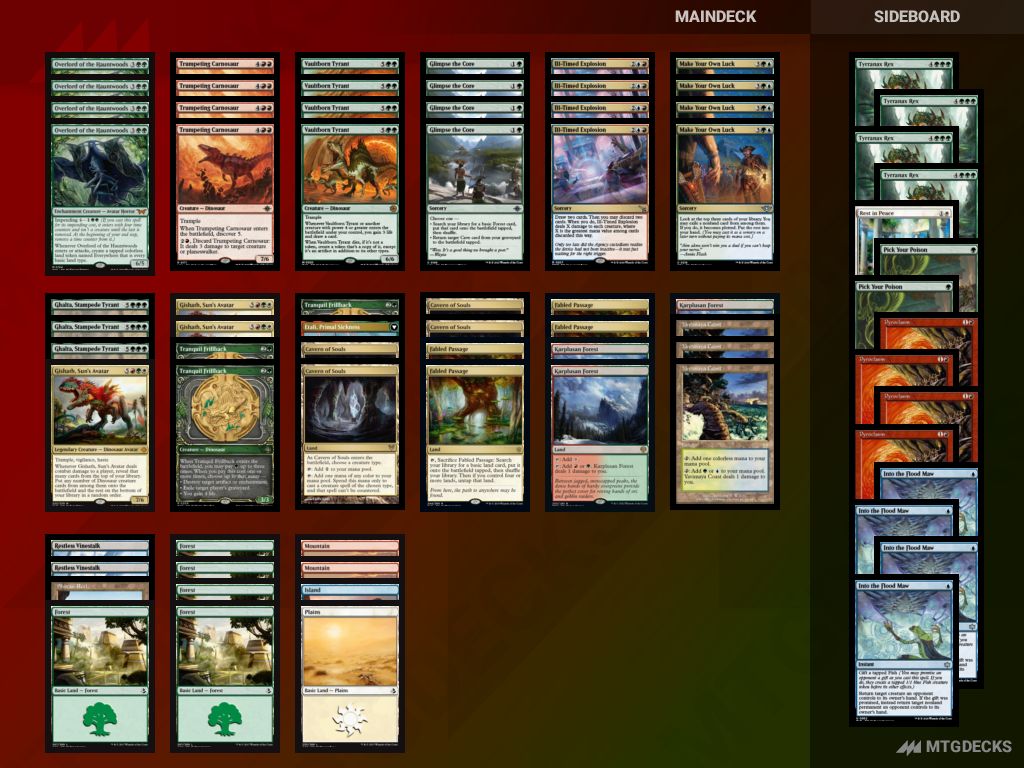 MTG Standard Duskmourn 4 Color Dinosaurs top decks • MTG DECKS