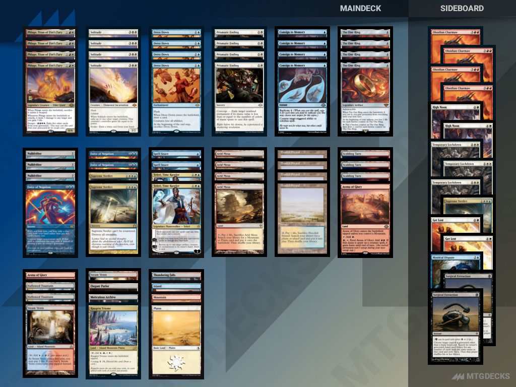 Modern Jeskai Dress Down deck by Terry Lim • MTG DECKS