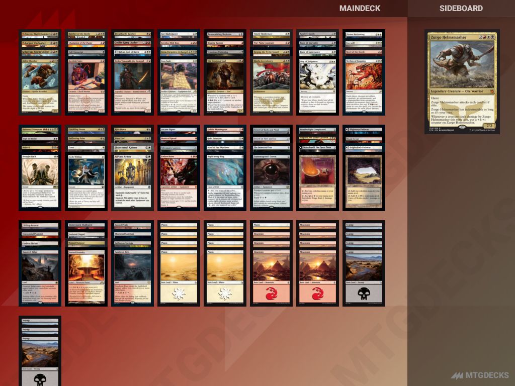Historic-Brawl Zurgo Helmsmasher deck by MTGA-Assistant-Meta • MTG DECKS