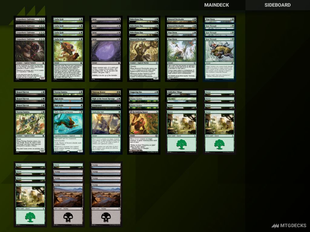 MTG Modern Mono Green Food top decks • MTG DECKS