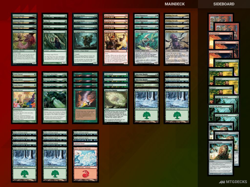 Pauper Rg Ponza deck by Andrea Lavelli • MTG DECKS