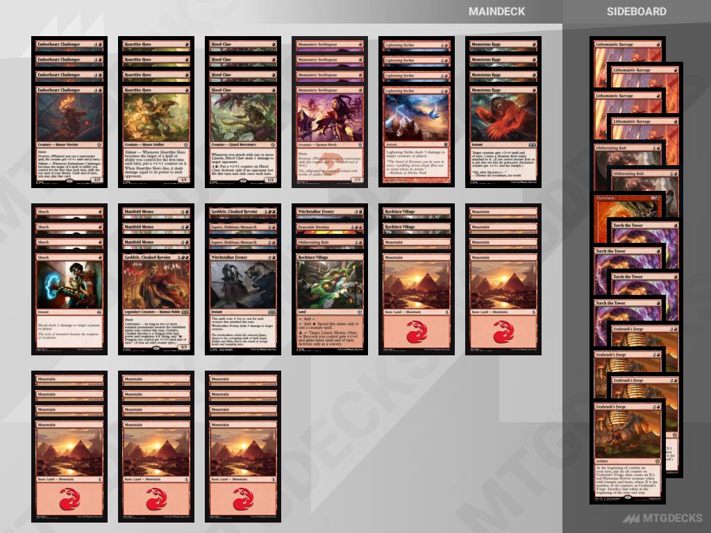 Standard Red Deck Wins deck by manalacaio • MTG DECKS