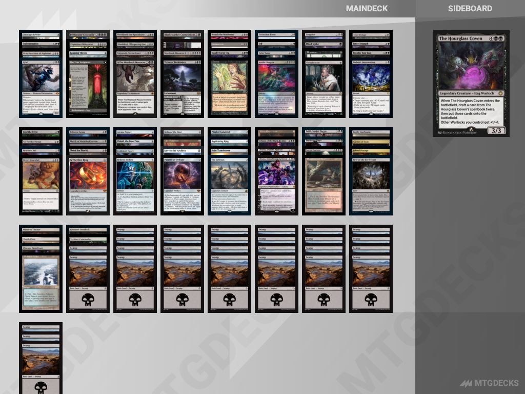 Historic-Brawl The Hourglass Coven deck by HistoricBrawler • MTG DECKS